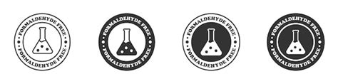 Premium Vector Formaldehyde Free Icon Set Vector Illustration