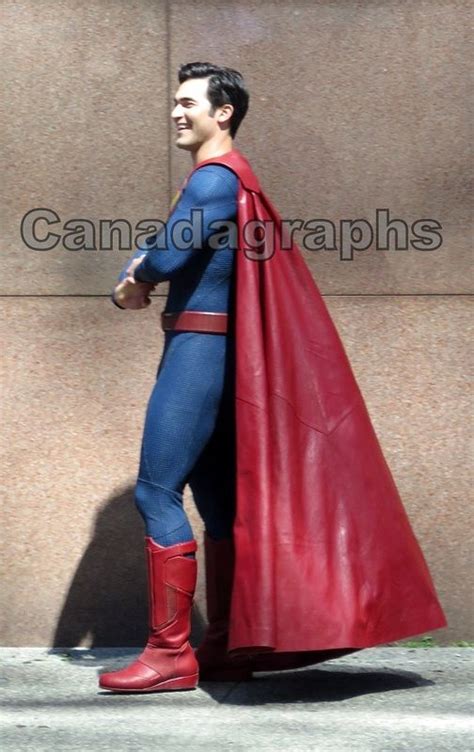 Tyler Hoechlin As Superman On The Set Of Supergirl