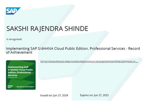 sakshi shinde on linkedin sap saps4hana professionalservices erp