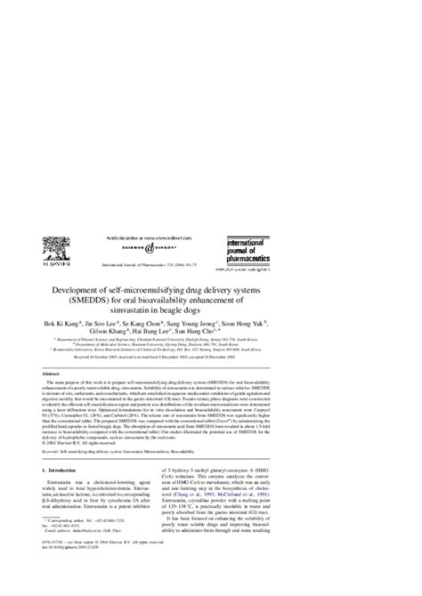 Pdf Development Of Self Microemulsifying Drug Delivery System And