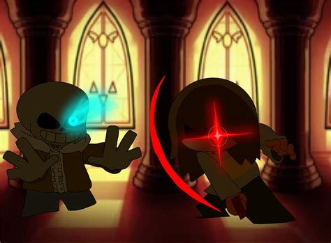 Chara Vs Sans By Dsphasballsxd On Deviantart