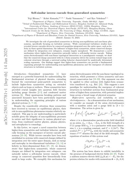 PDF Self Similar Inverse Cascade From Generalized Symmetries