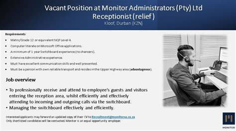 Monitor Administrators On Linkedin 🔊 Vacant Position At Monitor
