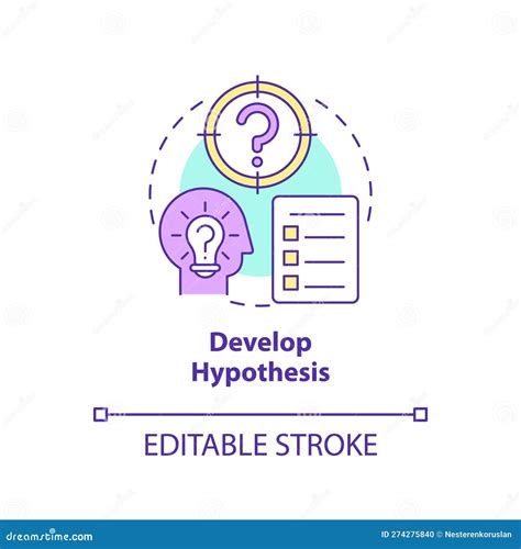 Develop Hypothesis Concept Icon Stock Illustration Illustration Of