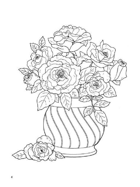 Vaso De Flores Incrível Para Colorir Imprimir E Desenhar Coloringlibcom