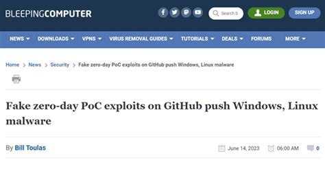 ハッカーがTwitterやGitHubでセキュリティ研究者になりすましてWindowsやLinuxにマルウェアを感染させる偽の概念実証エクスプロイトを公開している GIGAZINE