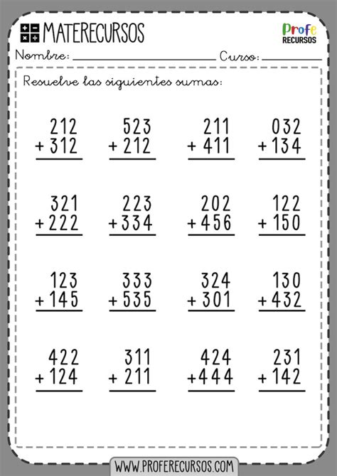 Sumas de 2 dígitos SIN LLEVAR Ejercicios y Fichas de Matemáticas