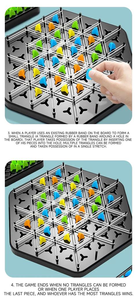 Chain Triangle Chess Triggle Rubber Band Peg Game