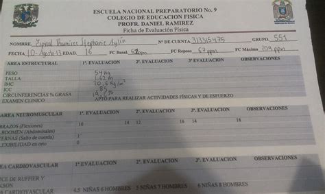 Educacion Fisica Unidad I “evaluación Funcional Elementos Y Componente”