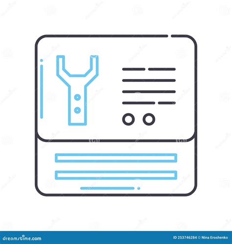 Ai Simulation Line Icon Outline Symbol Vector Illustration Concept