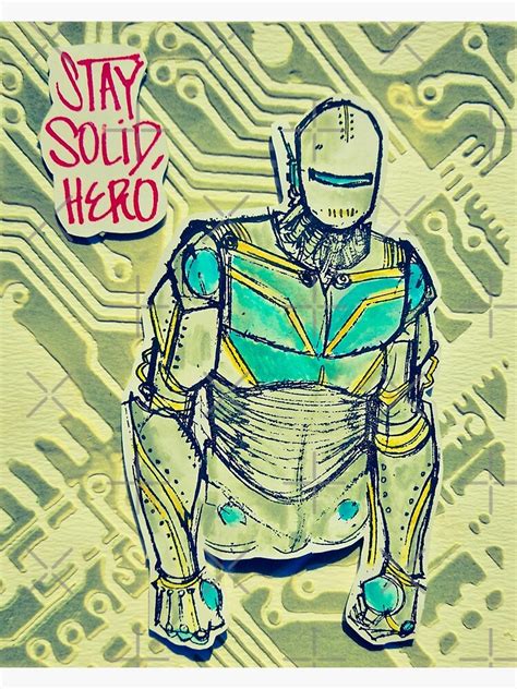 Robot Hero Poster For Sale By Loubie2 Redbubble