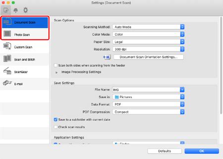 MacOS Scanning From MF Scan Utility