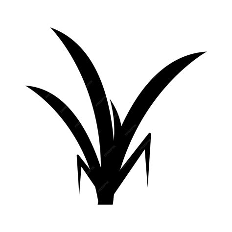 Icono De Hierba Vector Premium