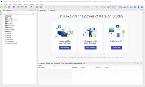 I Unable To Find A Menu To Generate A Command For CI Katalon Studio