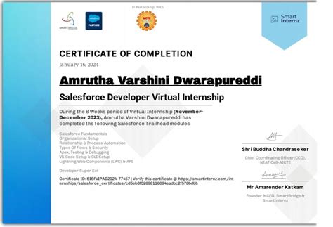 Dwarapureddi Amrutha Varshini On Linkedin Connections Salesforcedeveloper Smartinternz