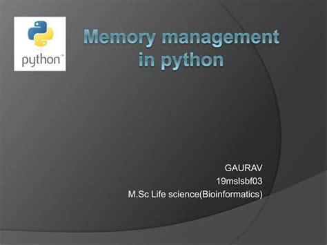 Memory Management In Python PPTX Operating Systems Computer Software And Applications