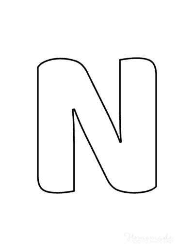 Lowercase N In Bubble Letters