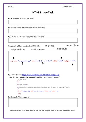 Html Web Design Unit Lessons For Ks3ks4 Teaching Resources