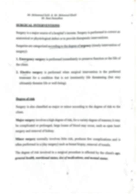 SOLUTION Perioperative Phases Fundamentals Of Nursing 2 Explanation