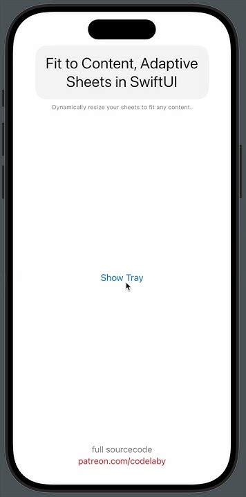 Adaptive Sheets In Swiftui Youtube
