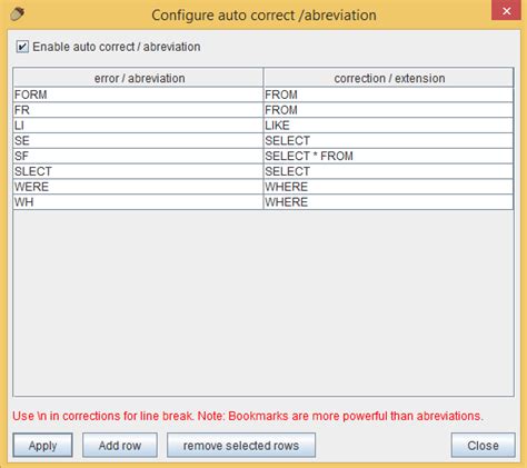 Keyboard Shortcuts Autocomplete For Squirrel SQL Stack Overflow
