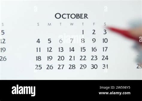 Female Hand Circle Day In Calendar Date With A Red Marker Business