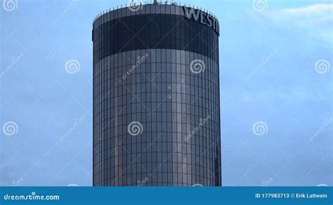 Westin Hotel With Rotating Sundial Restaurant Atlanta Usa April 22