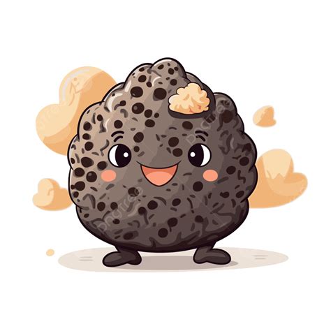 Truffle Clipart The Character Of A Cute Black Lava Is On A White