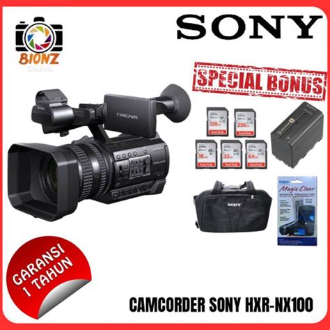 Jual Camcorder Sony Hxr Nx100 Kamera Resmi Box Paket Complite
