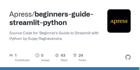 Github Apressbeginners Guide Streamlit Python Source Code For