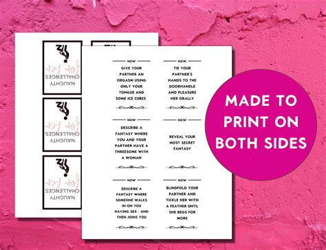 Sex Game Sex Challenges For Him And Her Printable Kinky Game For Couples Kinky Games