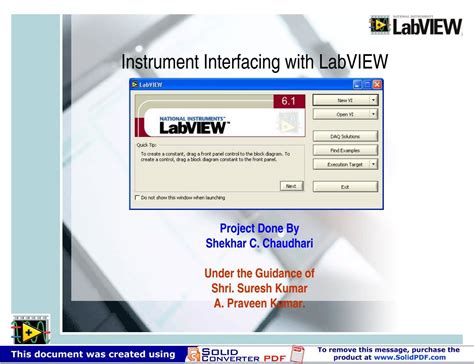 Instrument Interfacing With Labview