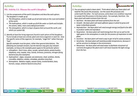 Grade 7 Natural Sciences Term 1 Nst Spot On Activities And