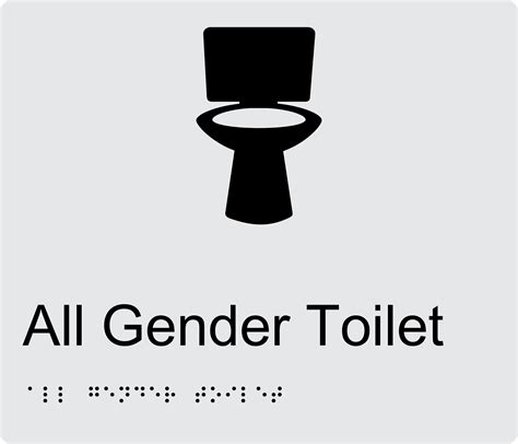 All Gender Toilet Braille Sign Bt65 National Safety Signs