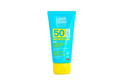 Солнцезащитный крем для лица и зоны декольте SPF50+ LIBREDERM Bronzeada ...