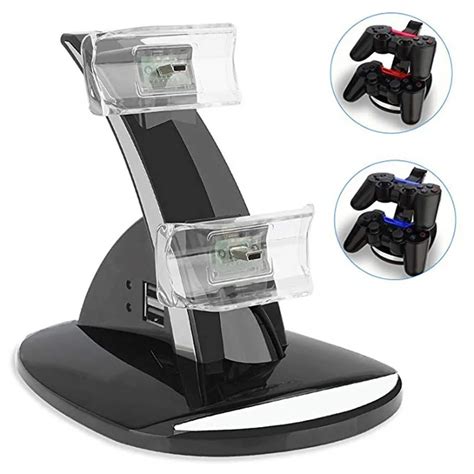 Keepup For Sony PS3 Controller Dual Charger USB Cable Powered Charging Dock For Playstation 3