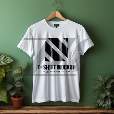 دانلود فایل لایه باز موکاپ تی شرت سفید با آویز لباس دانلود رایگان فایل لایه باز، Psd، وکتور