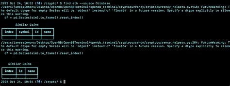 Bug Crypto Find Source Warnings And Errors Issue OpenBB Finance OpenBB GitHub
