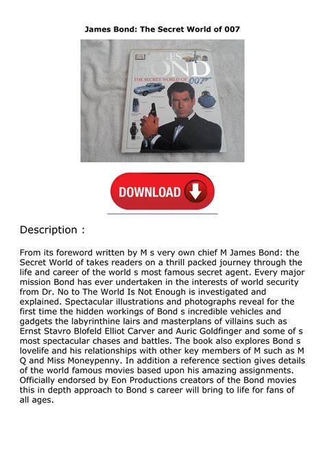 ️get ⚡️pdf⚡️ Download James Bond The Secret World Of 007 By