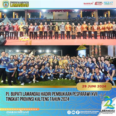 Pj Bupati Lamandau Hadiri Pembukaan Pesparawi XVII Tingkat Provinsi Kalteng Tahun