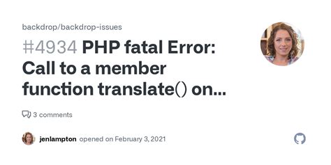 PHP Fatal Error Call To A Member Function Translate On Null In Views