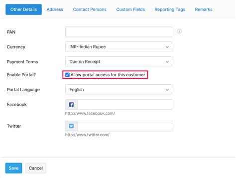 Zoho Inventory Customer Portal