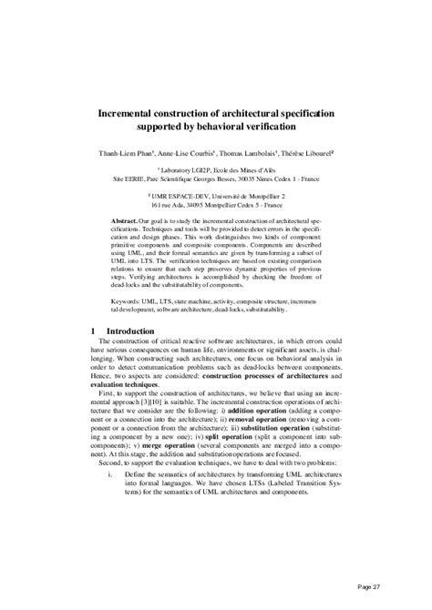 pdf incremental construction of architectural specification supported