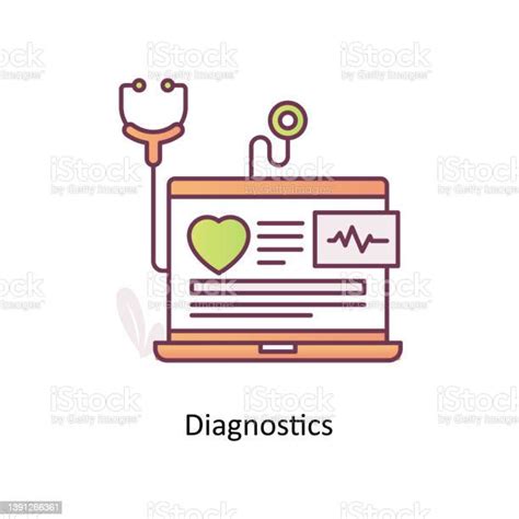 진단 벡터 채워진 개요 아이콘 디자인 그림입니다 흰색 배경 Eps 10 파일에 의료 및 실험실 장비 기호 0명에 대한 스톡 벡터 아트 및 기타 이미지 Istock