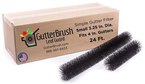 Gutterbrush Gutter Guard 325 Inch Diameter 24 Ft Diy Leaf Filter