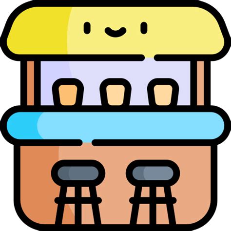 Bar Kawaii Lineal Color Icon