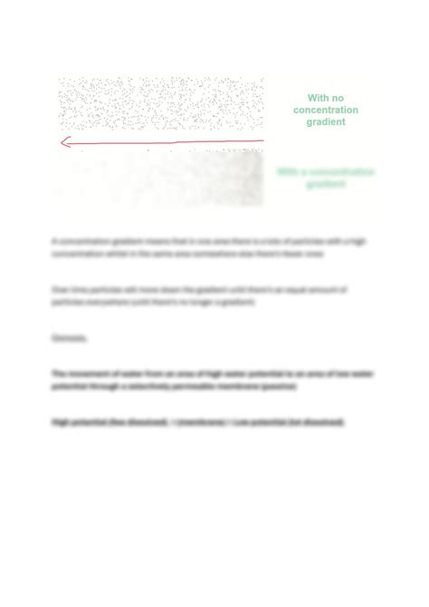 Solution Igcse Biology Cellular Transport Diffusion Osmosis Active Transport Class Notes