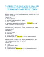 NASM CES FINAL EXAM ACTUAL EXAM 2024 QUESTIONS AND CORRECT DETAILED