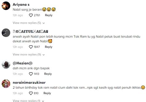 Nabil Je Yang Berani Cium Tok Ram Nabil Dan Kak Lina Sambut Birthday