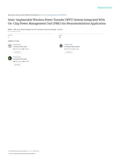 semi implantable wireless power transfer wpt system integrated with on